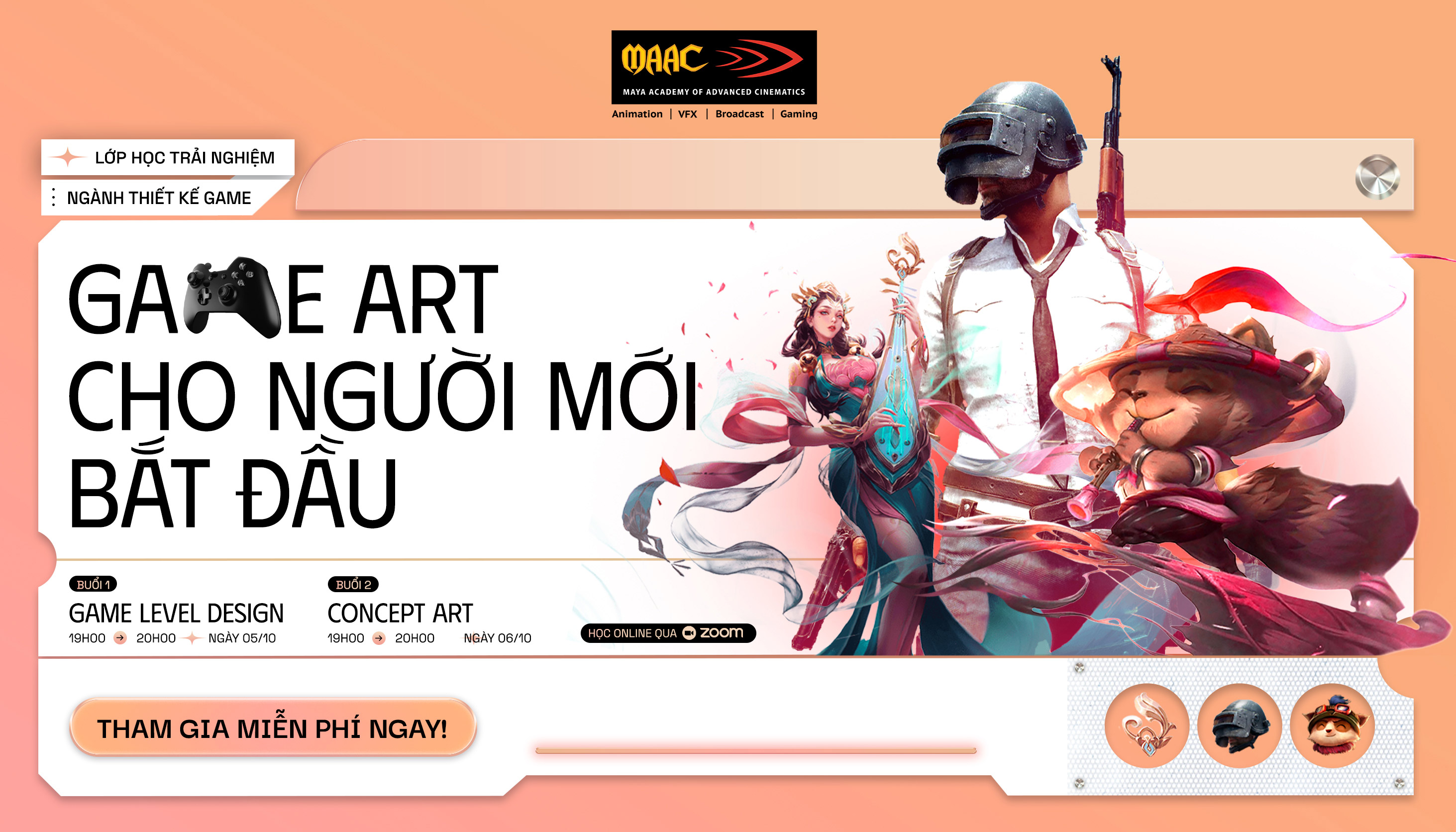 Lớp học trải nghiệm ngành thiết kế Game: Game Art cho người mới bắt đầu